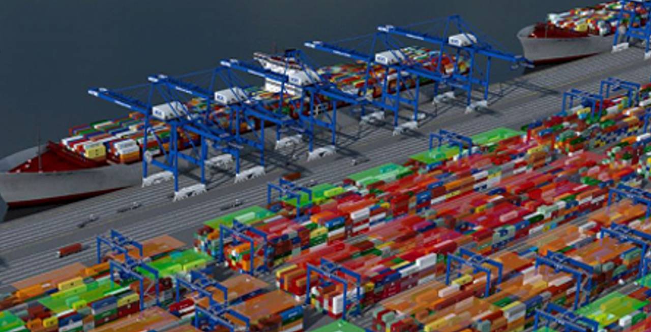 How can simulations help ports and terminals?