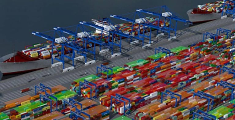 How can simulations help ports and terminals?